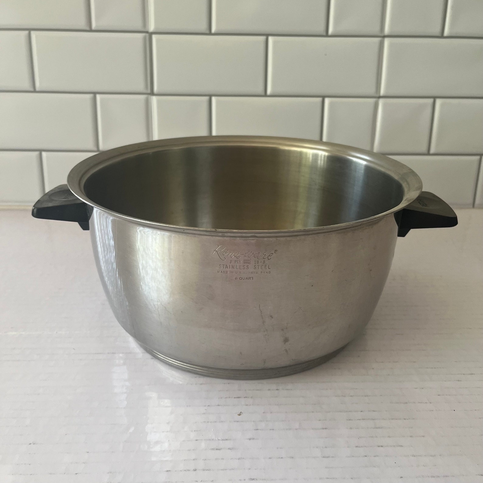 Vintage RENA WARE Cookware, Stock Pot, Stainless Steel 3 Ply, USA ...