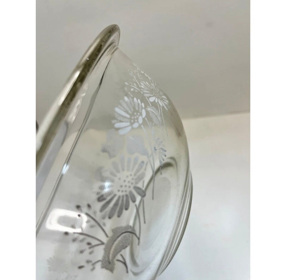 Vintage Pyrex Colonial Mist White Lace Clear Nesting Bowl - Etsy