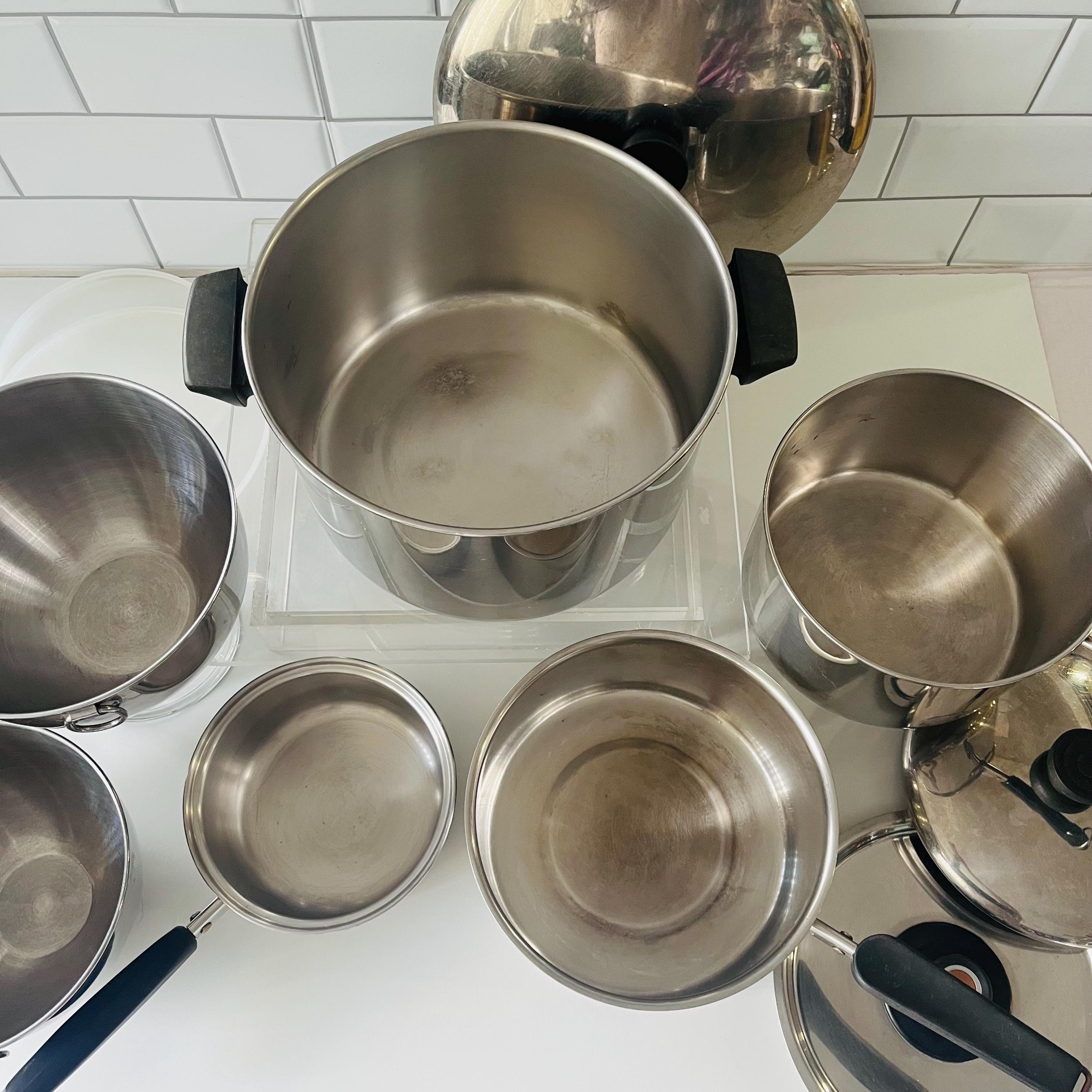 1801 Revere Ware Cookware, Stainless Steel, Copper Core Pans, Stockpot ...