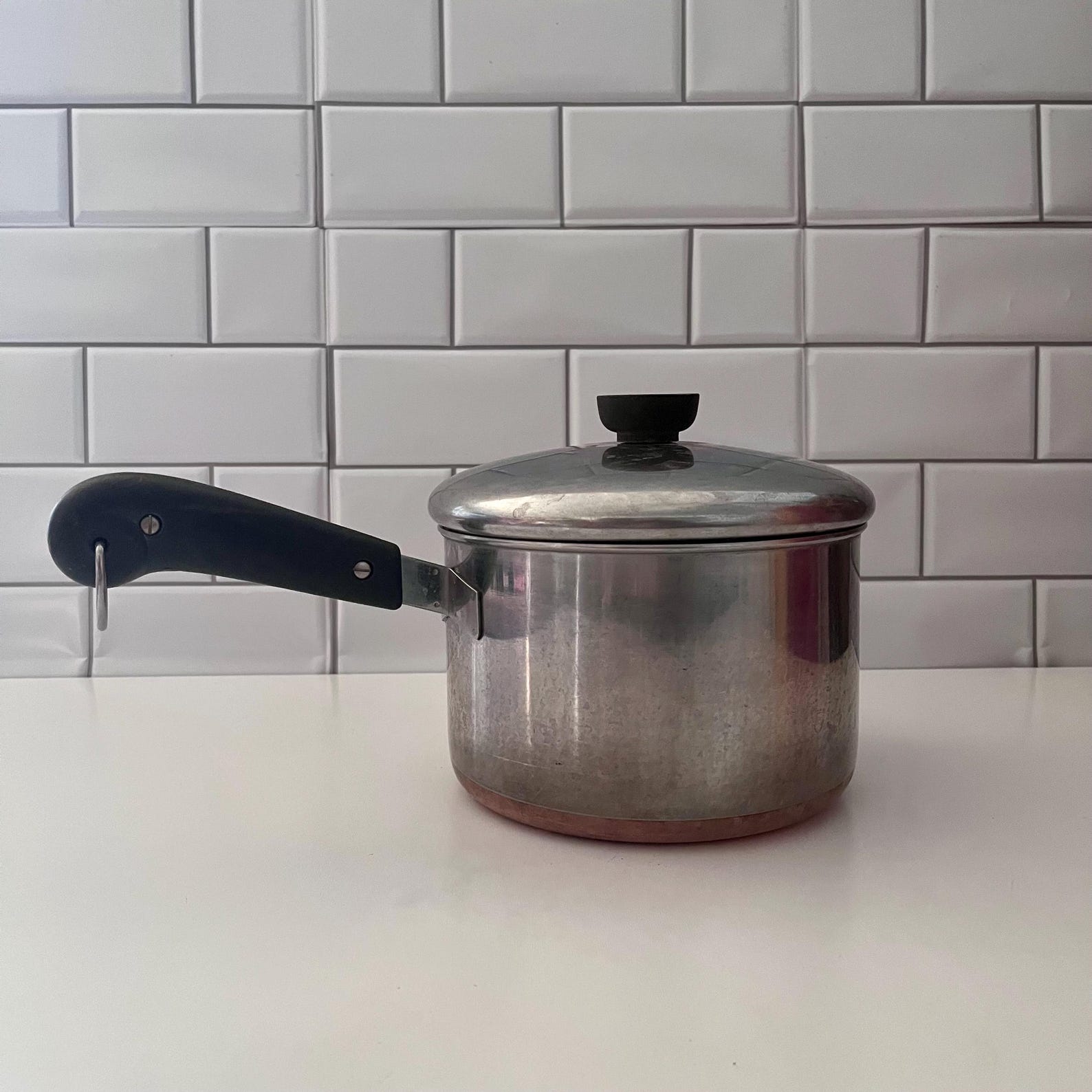 PRE 1968 Revere Ware 1801, Copper Bottom Cookware, Double Ring, Skunk ...