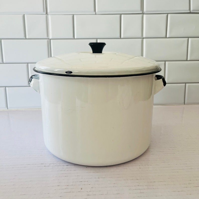 Vintage Enamelware, Peltre Stockpot, Replacement Lids, Cottagecore ...