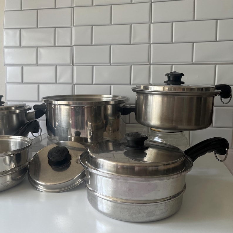Saladmaster Tri-clad Stainless Steel Cookware Set, Texas USA Pots, Vapo ...