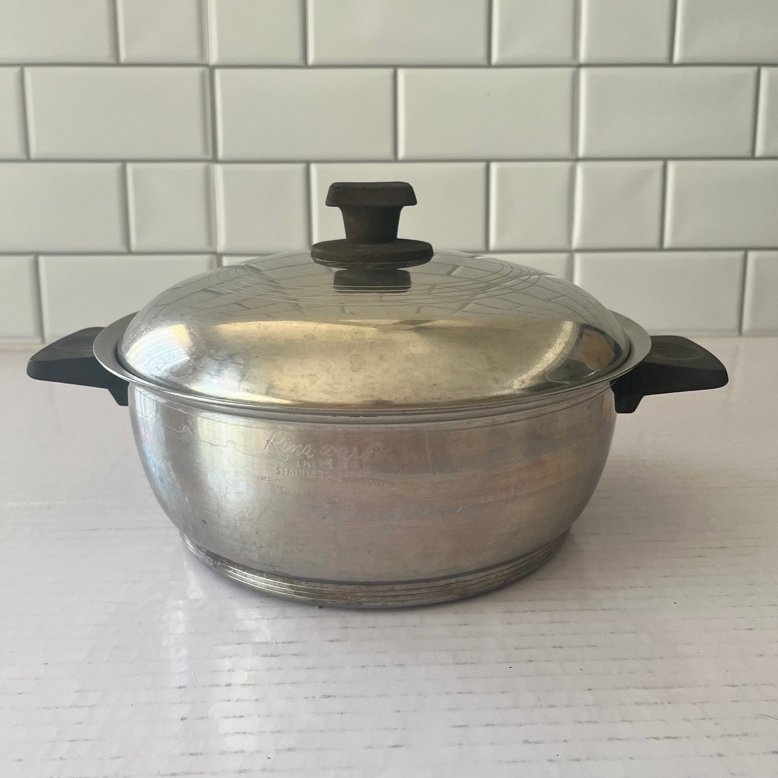 Vintage RENA WARE Cookware, Stock Pot, Stainless Steel 3 Ply, USA ...