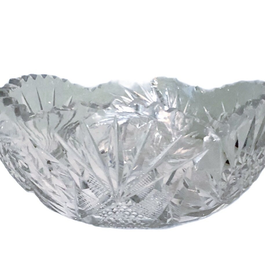 Crystal Berry, 8” Bowl, Brilliant Period, Sawtooth Edge, Pineapple and ...