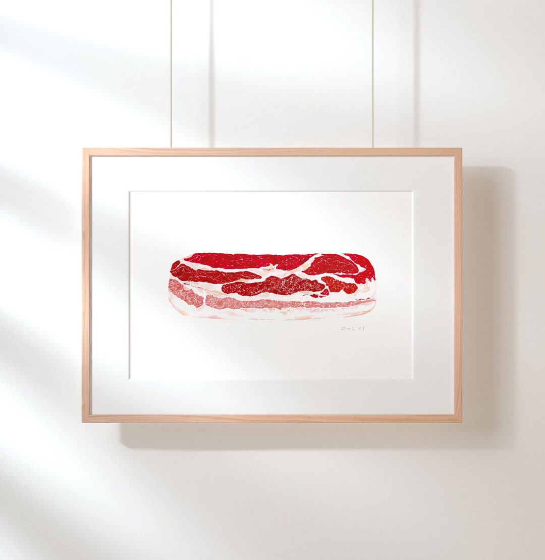 STEAK Art Print, Meat Poster, Butcher Shop Poster, Printable, Instant ...