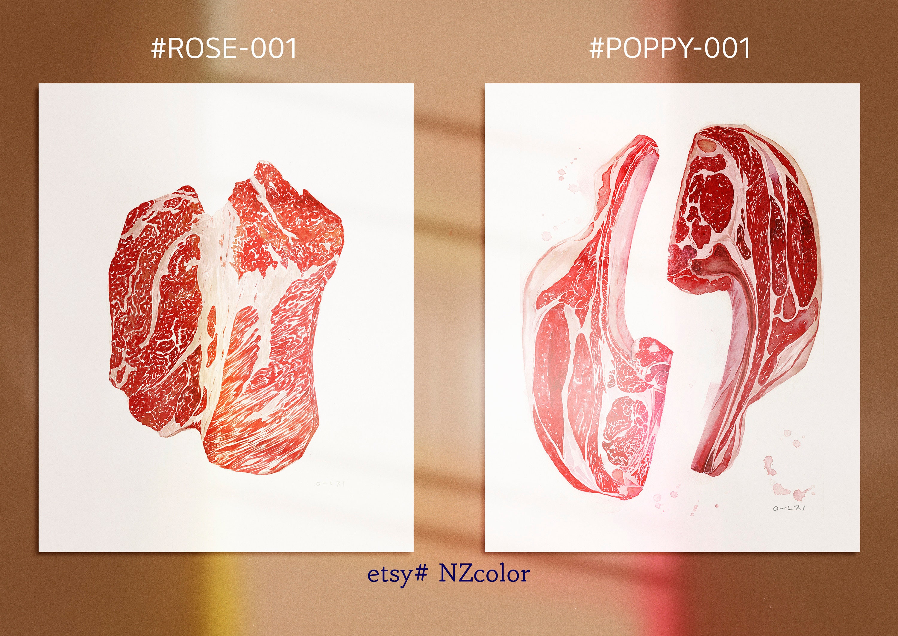 STEAK Art Print (lamb Tomahawk) | Printable Wall Art, Steak Poster ...