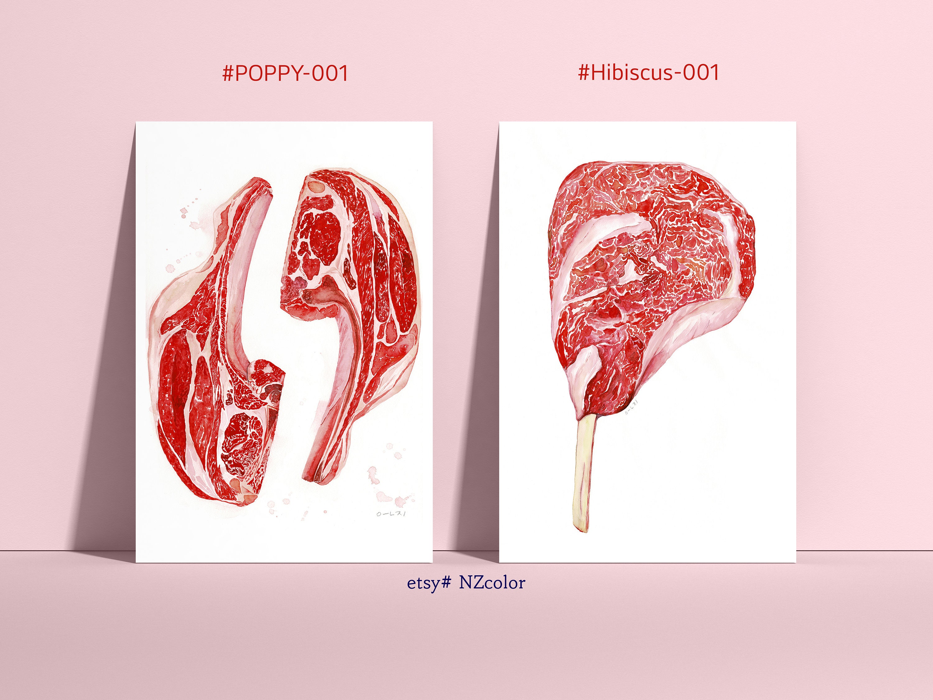 STEAK Art Print (lamb Tomahawk) | Printable Wall Art, Steak Poster ...