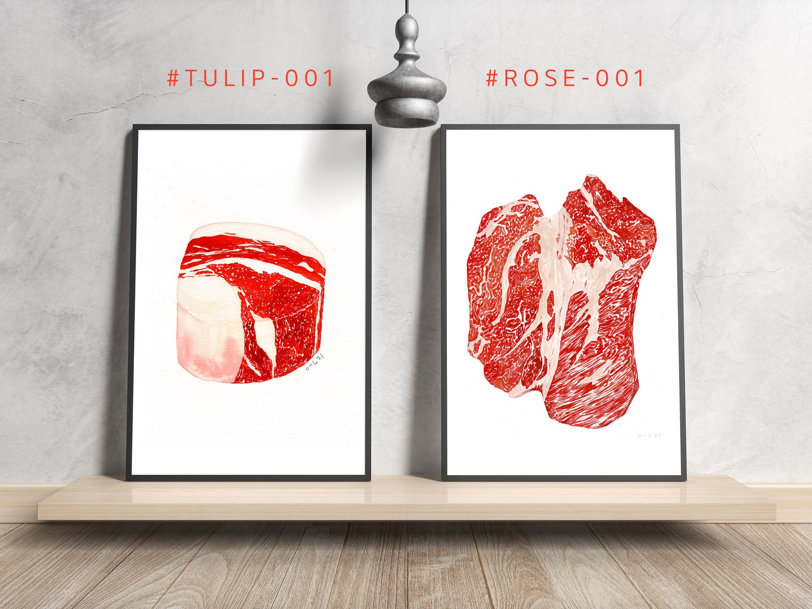 Brisket Art Print, Kitchen Decor, Marbled Meat Poster, Steak Poster ...