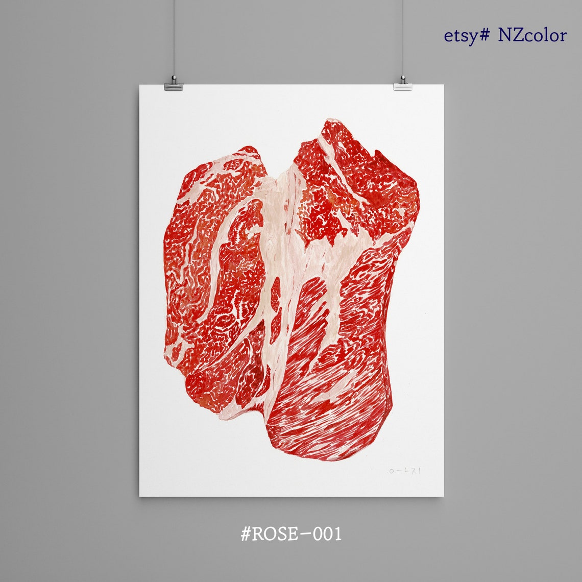 STEAK Art Print Printable Art Poster, Butcher Shop Poster, Butcher Art ...