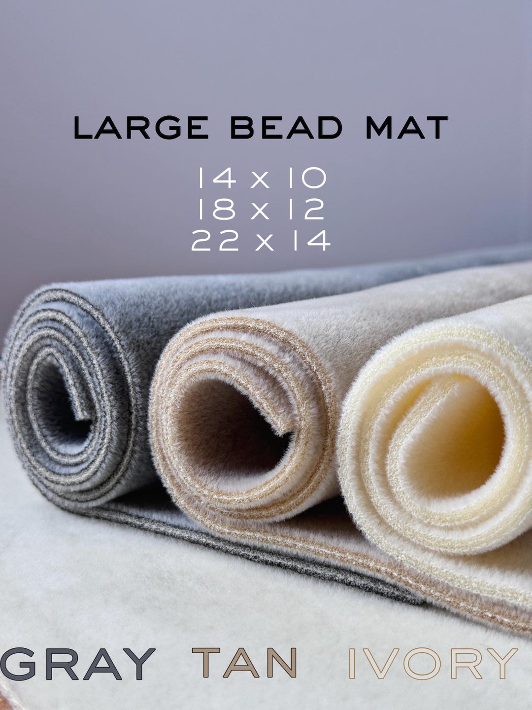 Large Ivory Beading Mat: Soft Bead Artist Work Surface, Beige Beading ...