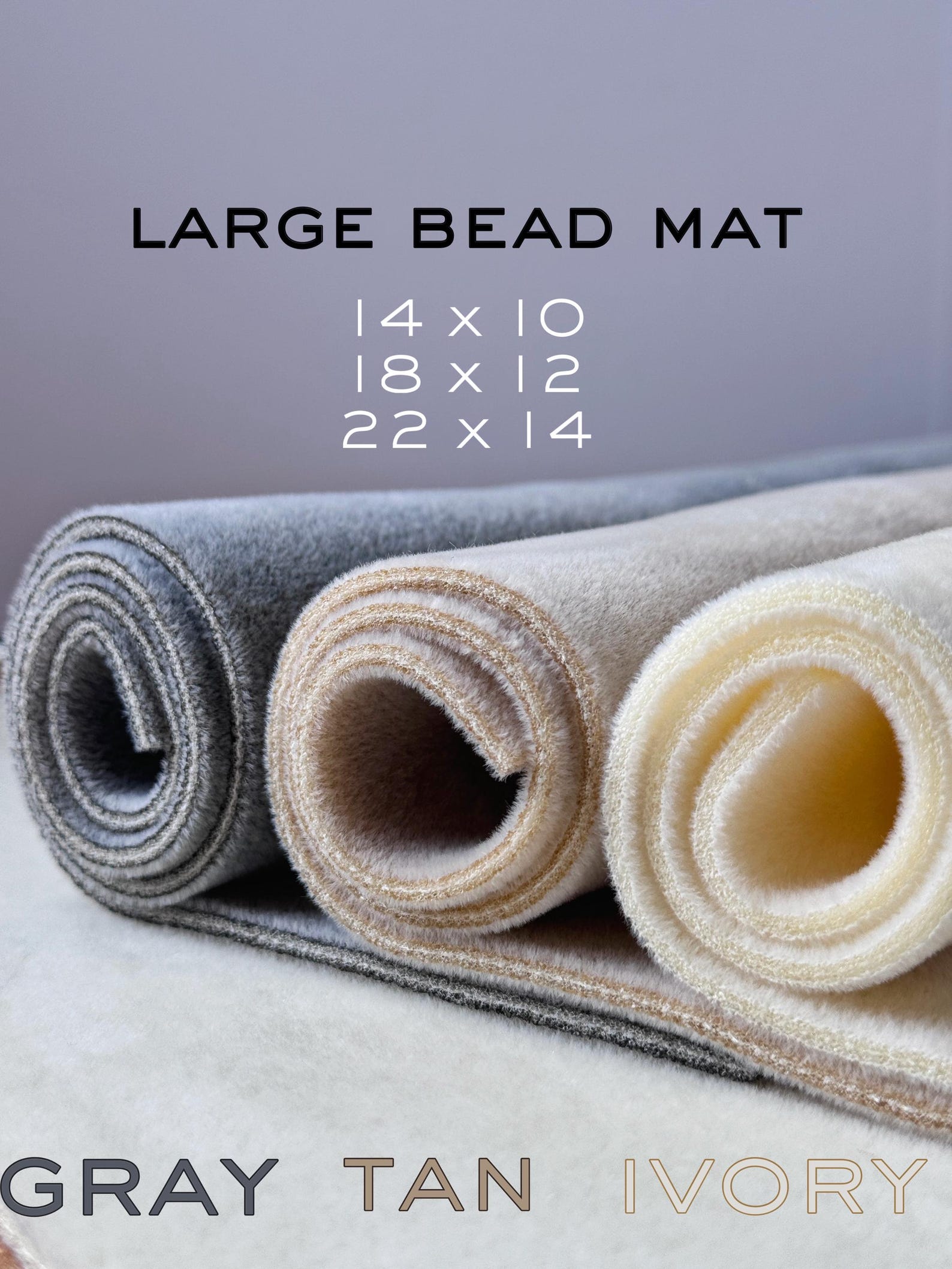 Large Gray Vellux Beading Mat: Soft Bead Artist Work Surface, Foam Mat ...