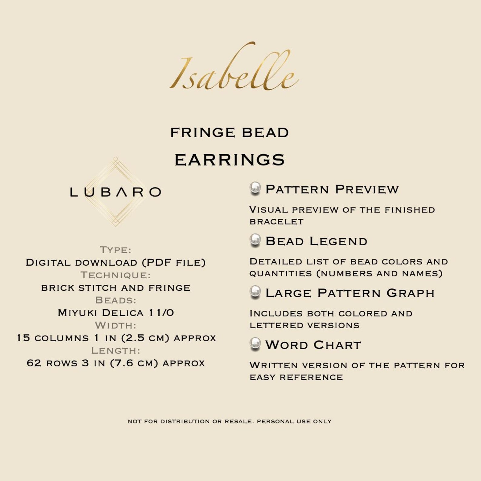 Blue, White and Gold Beaded Fringe Earrings Pattern, Miyuki Delica Bead Weaving Pattern ...