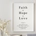 Faith Hope Love Print Bible Verse Wall Art 1 Corinthians - Etsy