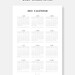 2023 2024 Calendar Pages | One Page Calendar Template | Year at a ...
