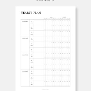 2024 Year at a Glance Printable Inserts Yearly 12 Months Overview ...