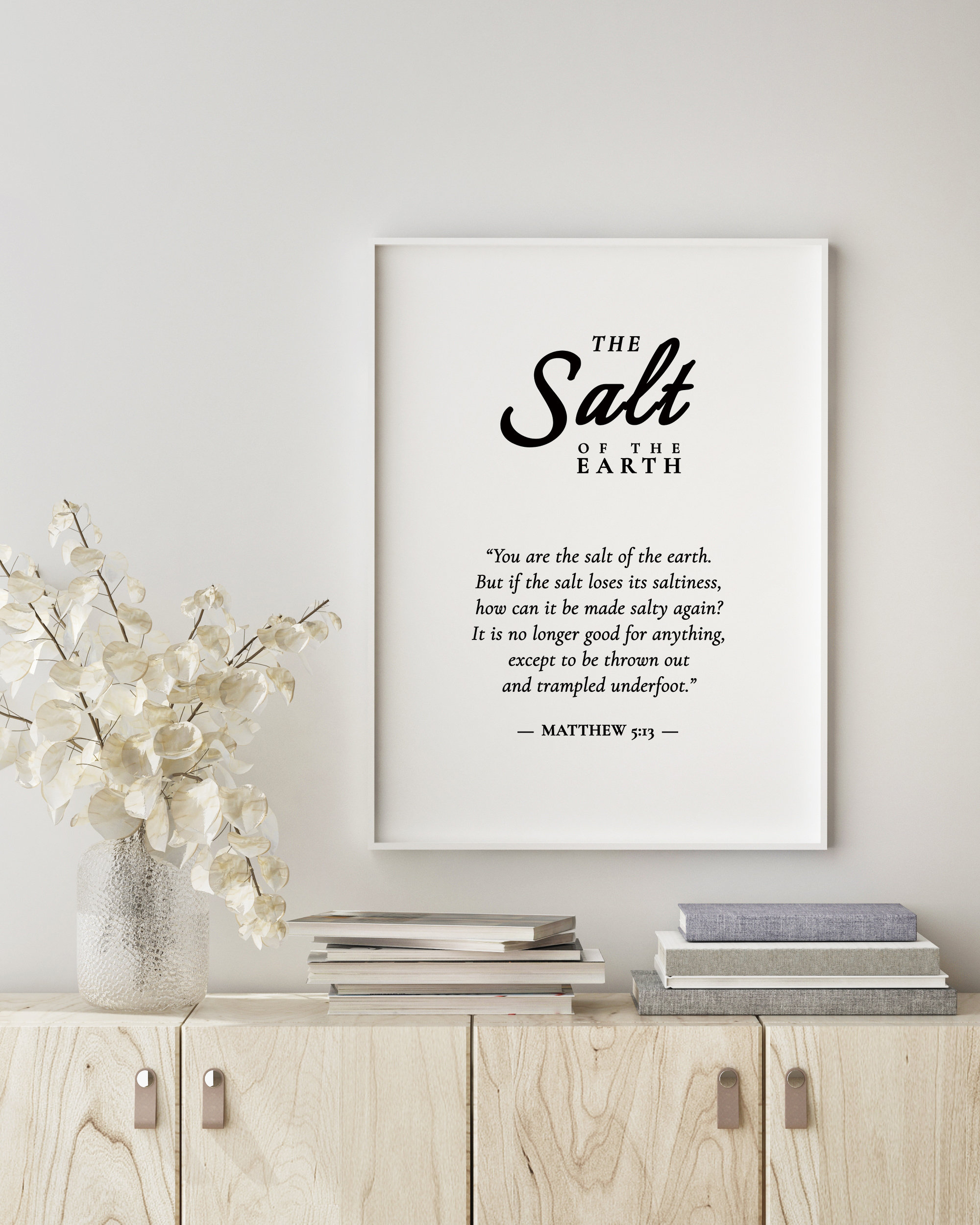 Salt and Light Prints, Printable, Bible Verse Wall Art Set of 2, Modern ...