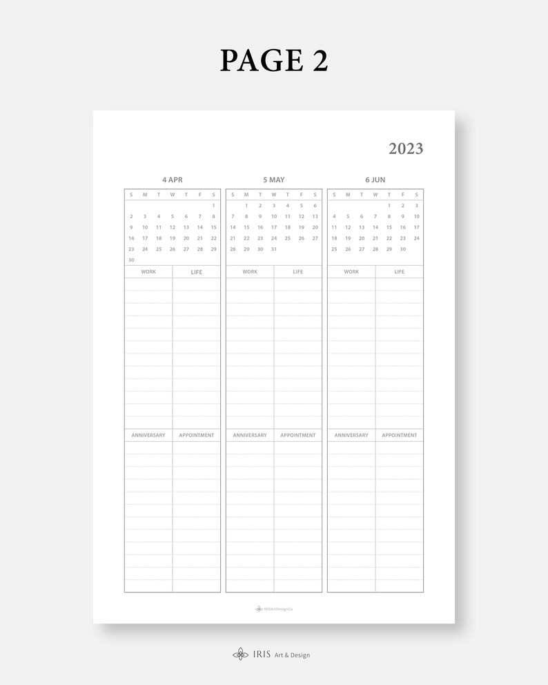 2023 Quarterly Work & Life to Do List Printable Yearly Overview ...