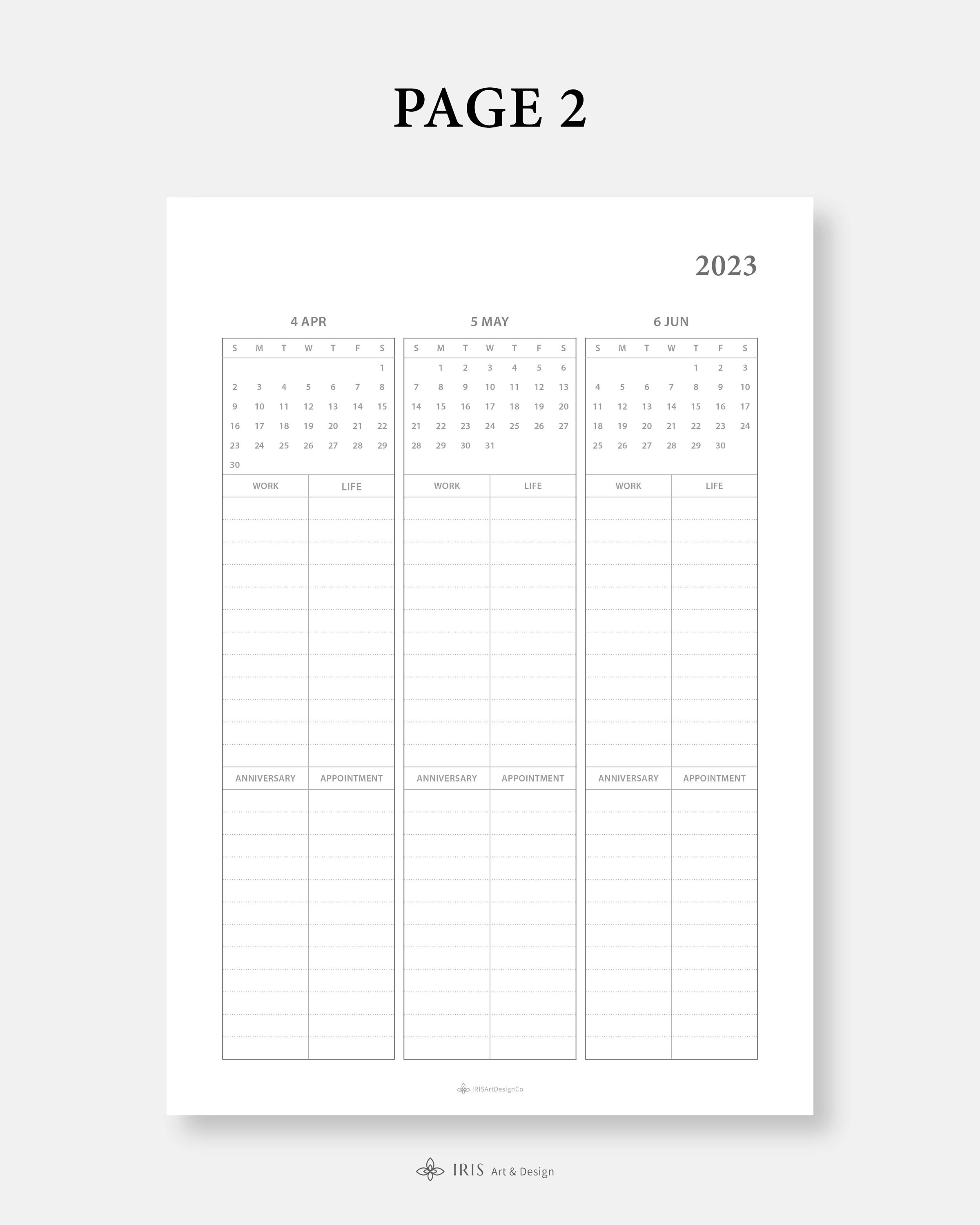 2023 Quarterly Work & Life to Do List Printable Yearly Overview ...