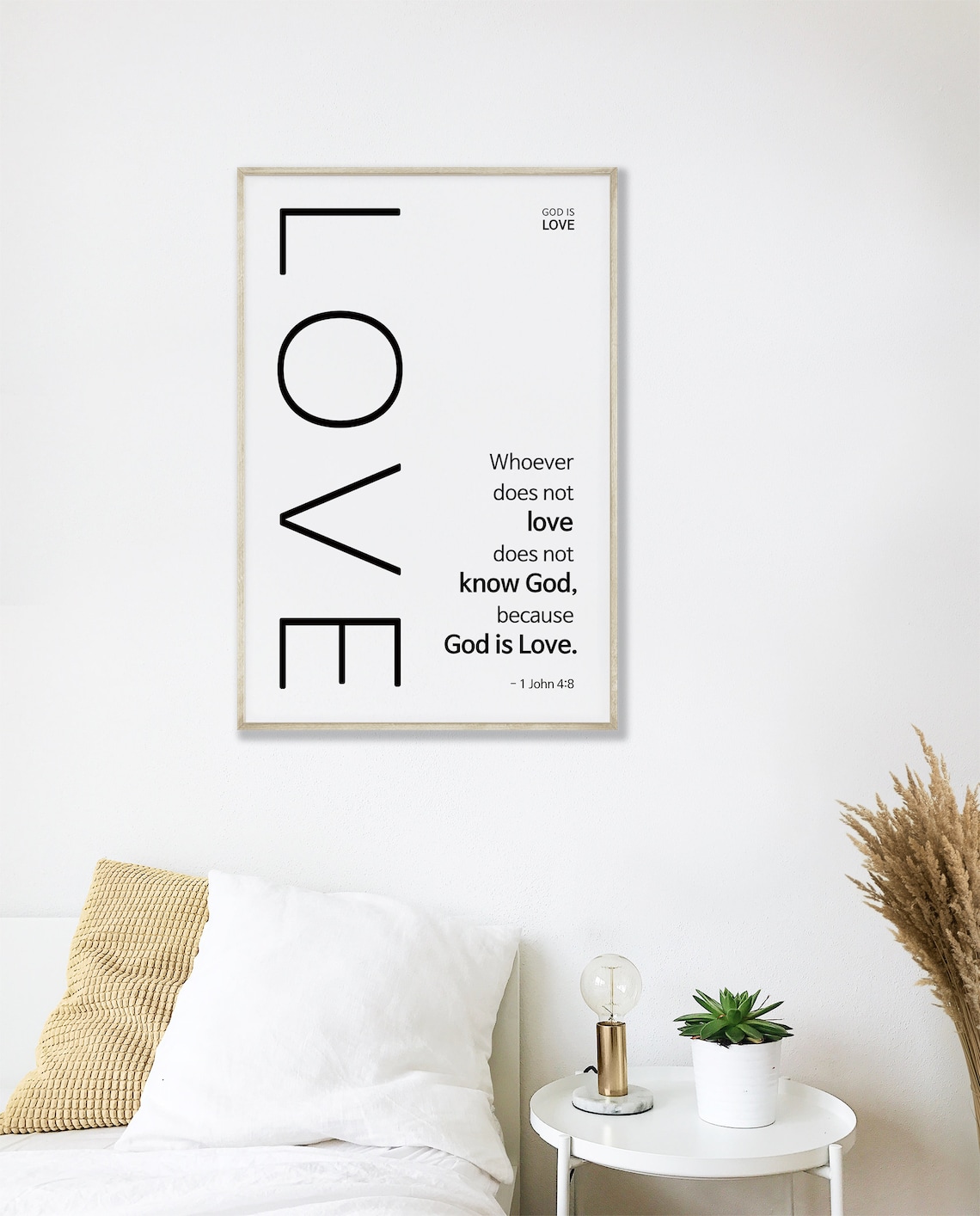 God is Love Print Love Bible Verse Love Wall Art Love Print Love Quote ...
