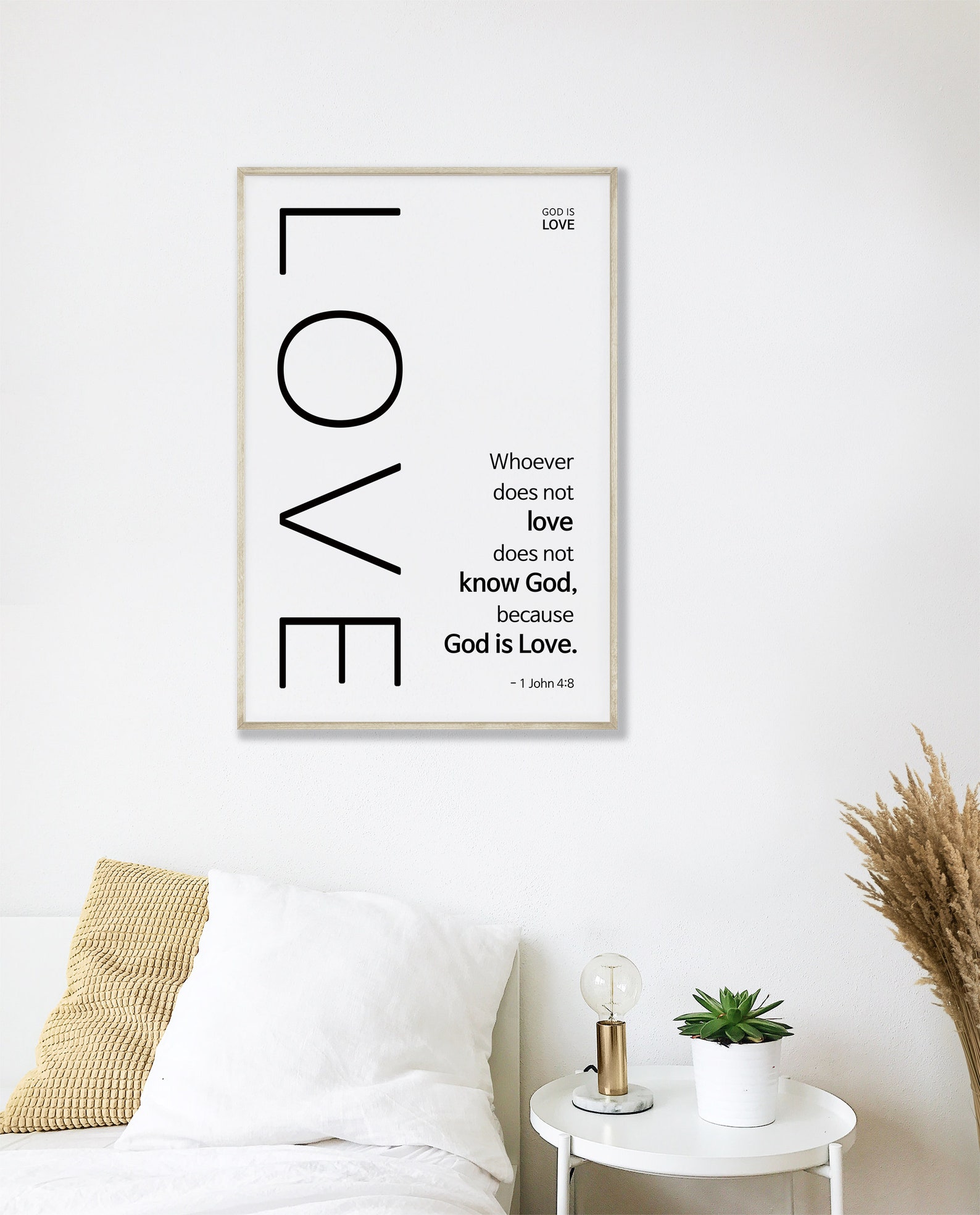 God is Love Print Love Bible Verse Love Wall Art Love Print Love Quote ...
