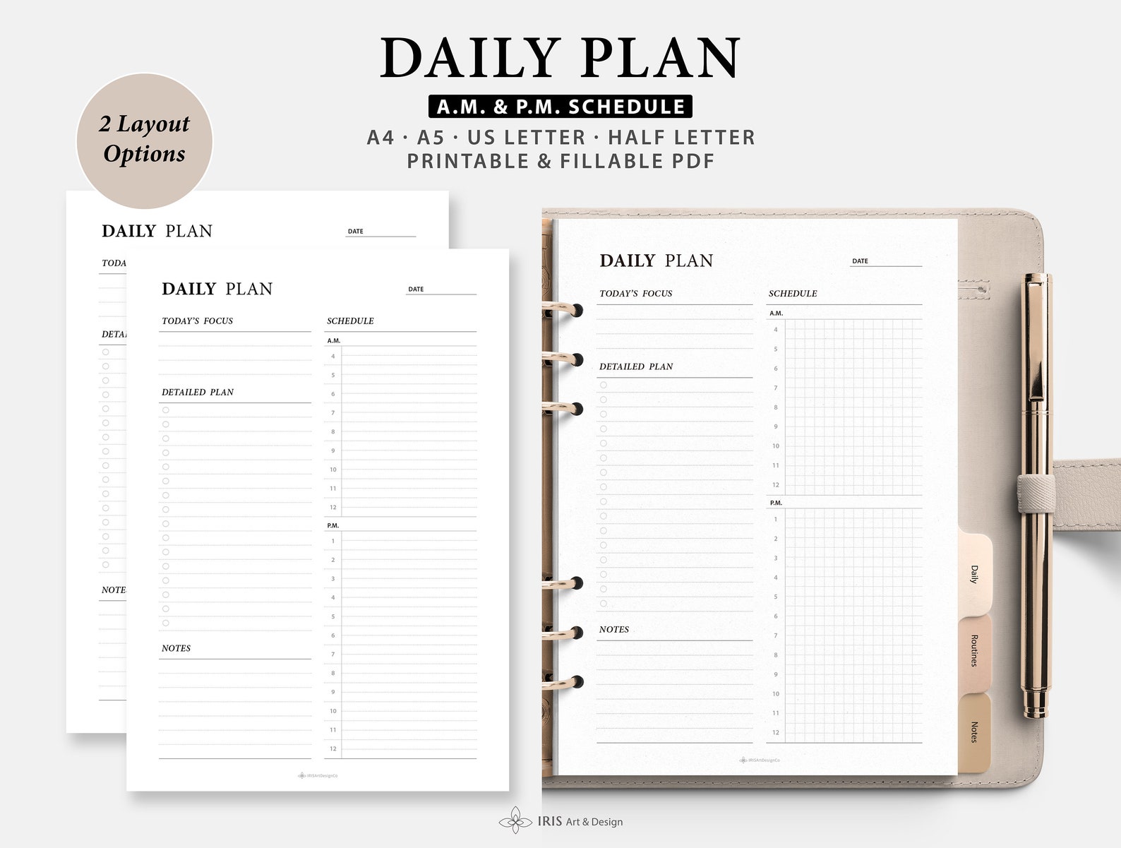 Daily Planner Printable | Half Hour Daily Planner | Daily Schedule, to ...