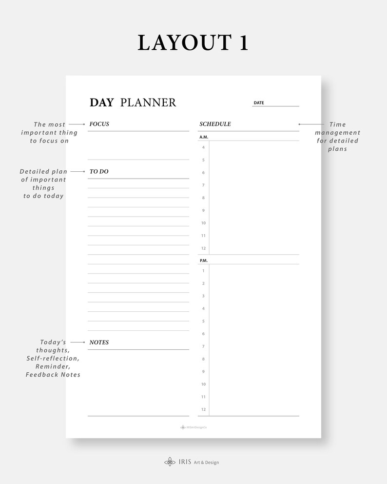 Day Planner Printable Daily Schedule to Do List Hourly - Etsy
