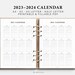 2023 2024 Yearly Calendar Planner Template | Year at a Glance Calendar ...