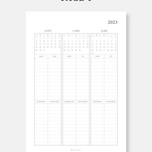 2023 Quarterly Work & Life to Do List Printable Yearly Overview ...