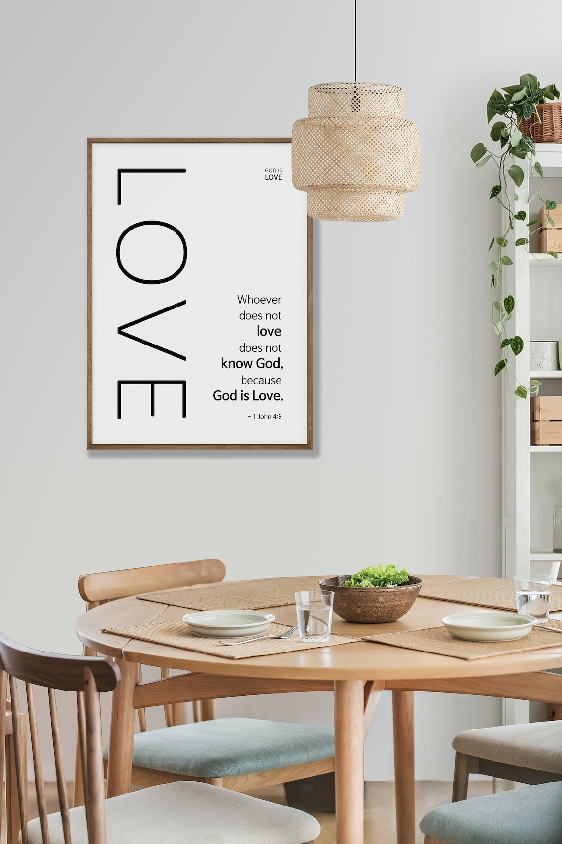 God is Love Print Love Bible Verse Love Wall Art Love Print Love Quote ...