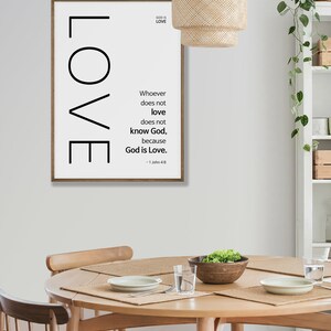 God is Love Print | Love Bible Verse | Love Wall Art | Love Print ...