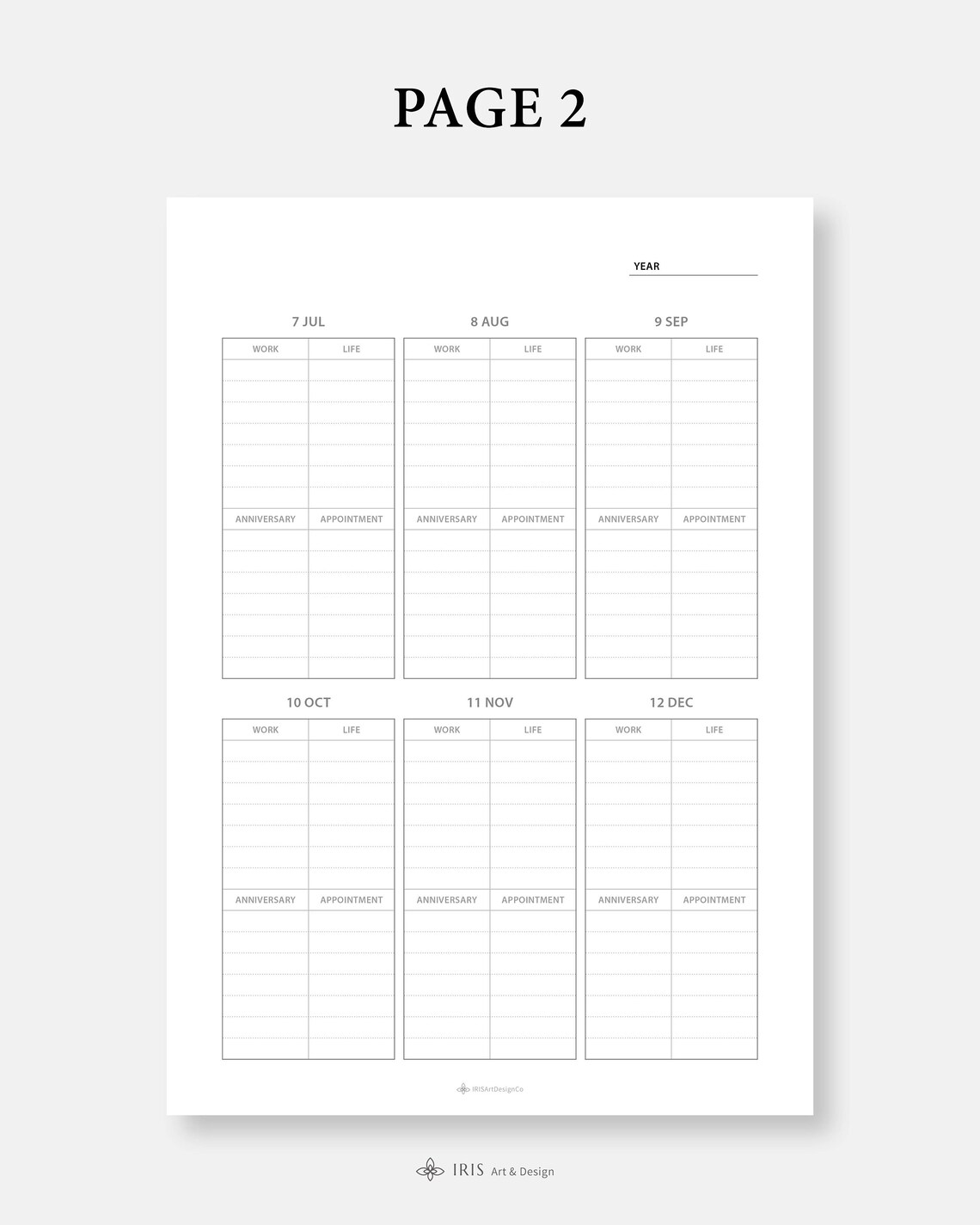 Yearly Planner to Do List Printable Quarterly Work & Life to Do List on ...