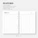 Year at a Glance Printable on 2 Pages Yearly 12 Months Schedule Yearly ...
