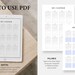 2023 2024 Yearly Calendar Planner Template Year at a Glance - Etsy
