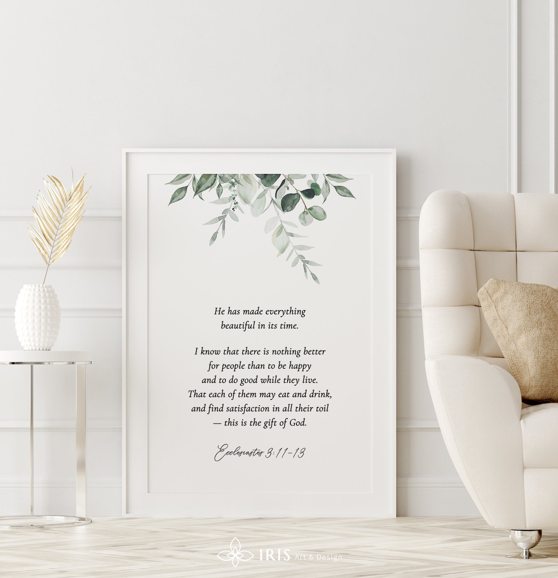 Ecclesiastes 3 1 Ecclesiastes 3 11 12-13 Bible Verse Wall - Etsy