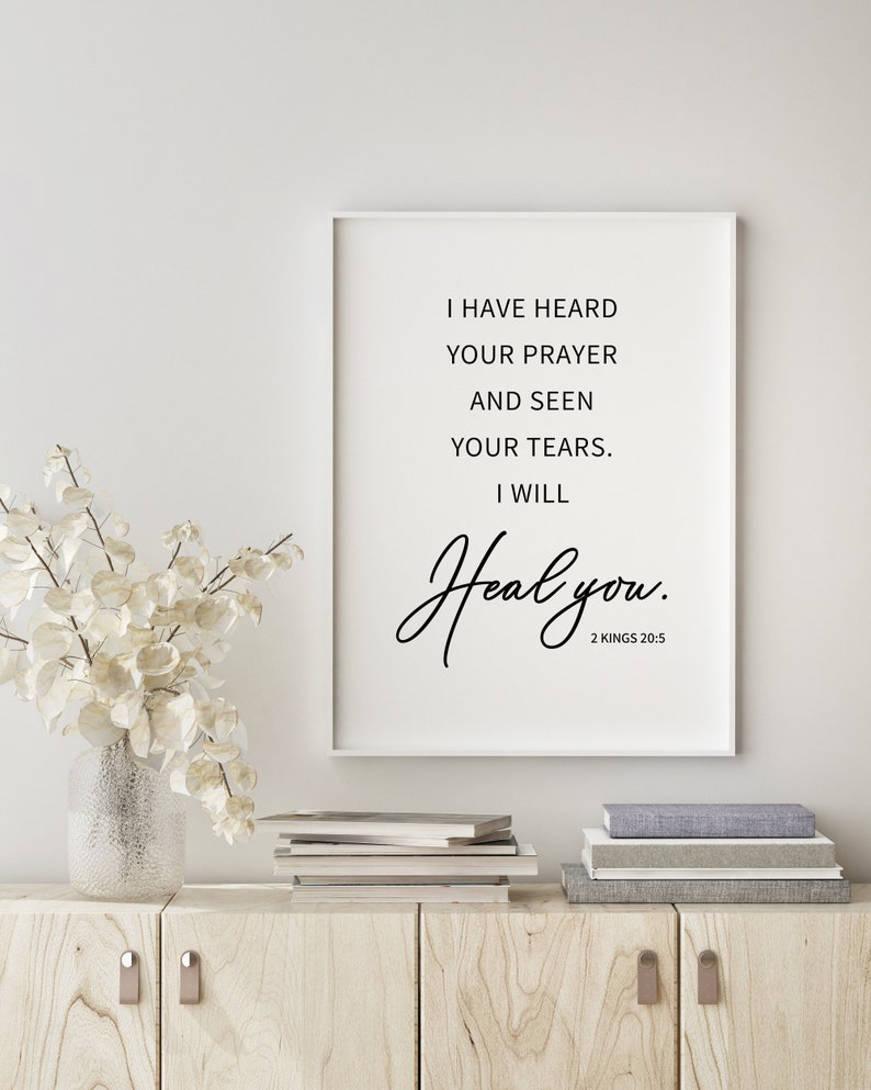 Heal Bible Verse Printable Wall Art I Will Heal You Print 2 - Etsy