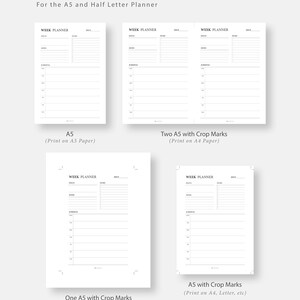 Week Planner Printable Weekly Planner Inserts Weekly Organizer Weekly ...
