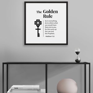 The Golden Rule, Bible Verse Wall Art, Matthew 7 12, Bible Quote Print ...