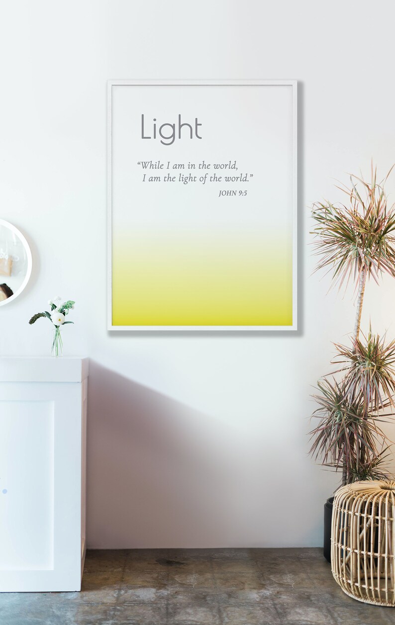 Light Print, Scripture Set of 2, Light Bible Verse Wall Art Set of 2 ...
