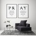 Pray Bible Verse Wall Art Set, Scripture Set of 2, Modern Scripture ...