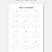 Minimal Calendar 2024 2025 Printable Year at a Glance Calendar Inserts ...