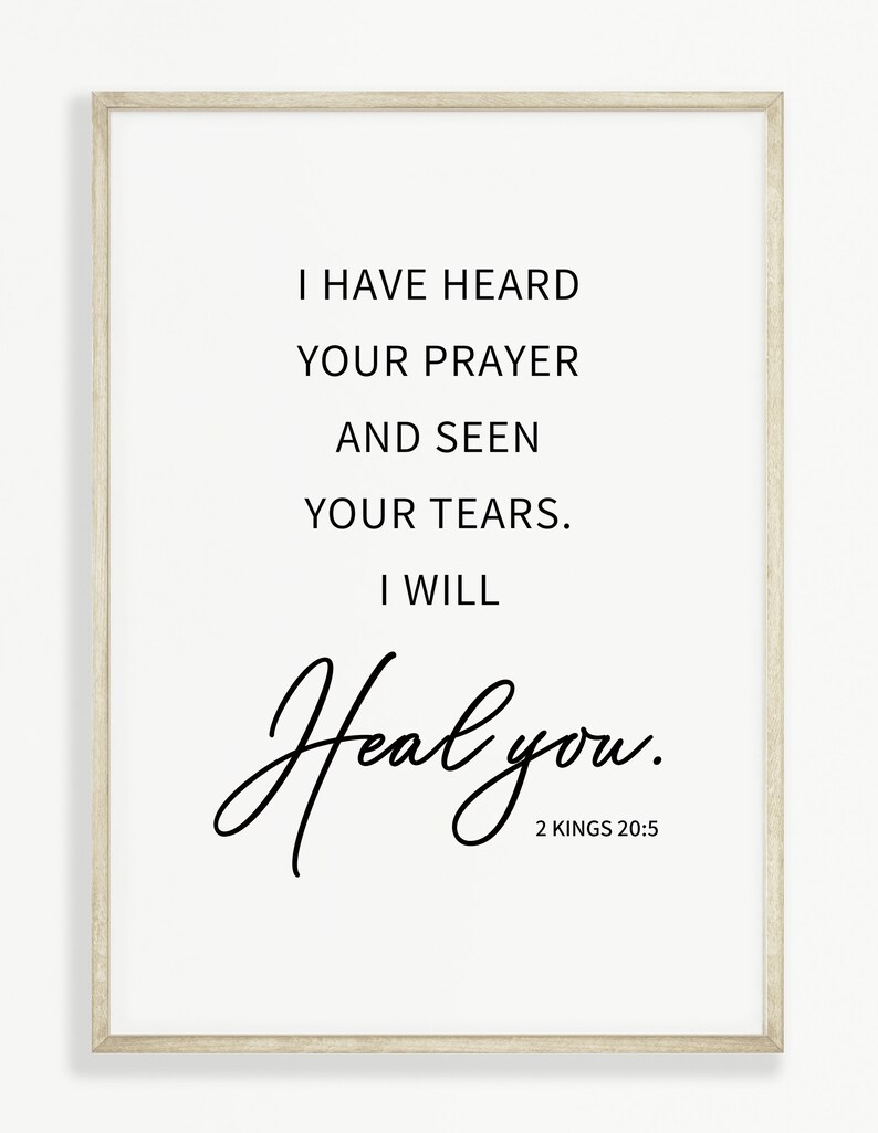Heal Bible Verse Printable Wall Art I Will Heal You Print 2 - Etsy