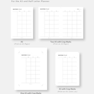Monthly Planner Printable Undated Minimalist Monthly Calendar Template ...