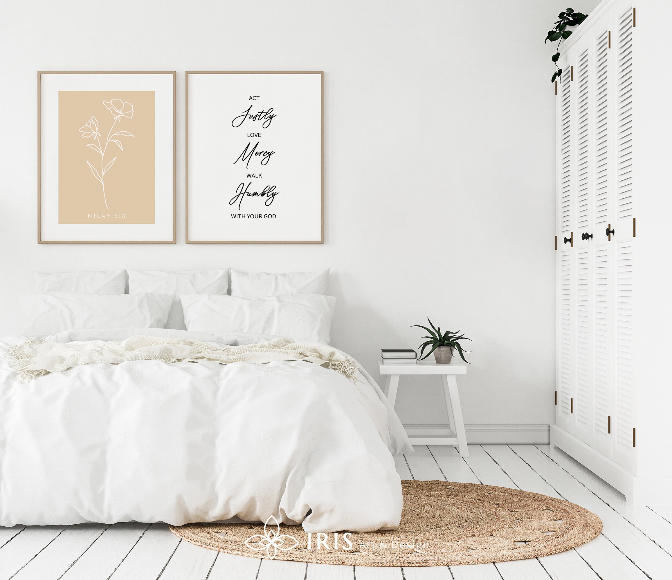 Micah 6:8 Bible Verse Wall Art Set Scripture Set of 2 - Etsy