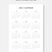2023 2024 Calendar Template Inserts Year at a Glance Calendar ...