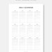 2023 2024 Yearly Calendar Planner Template Year at a Glance - Etsy