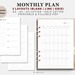 Monthly Planner Inserts Printable 2 Pages Monthly Work & Life to Do ...