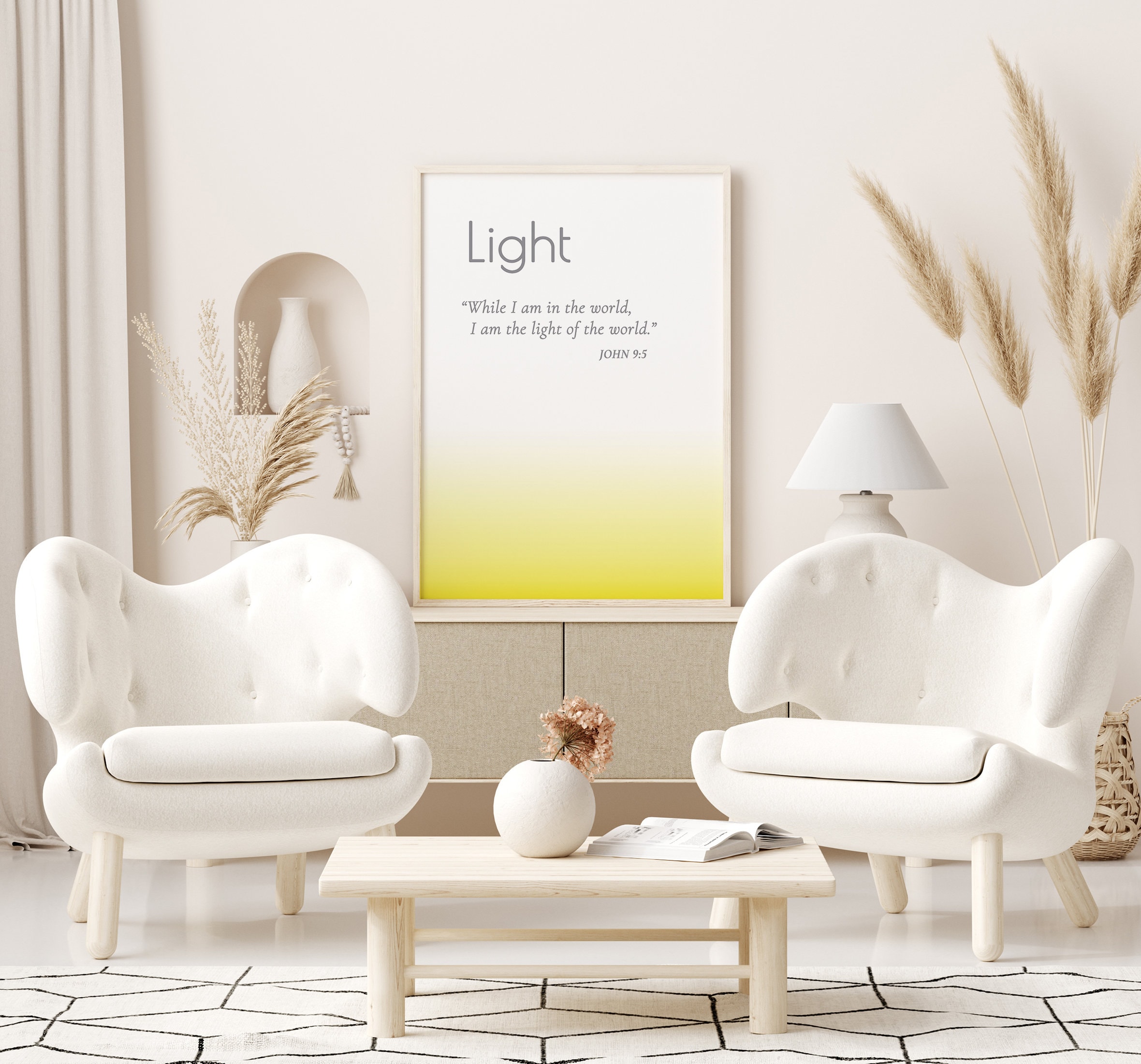 Light Print, Scripture Set of 2, Light Bible Verse Wall Art Set of 2 ...