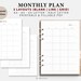 Monthly Planner Printable Undated Minimalist Monthly Calendar Template ...