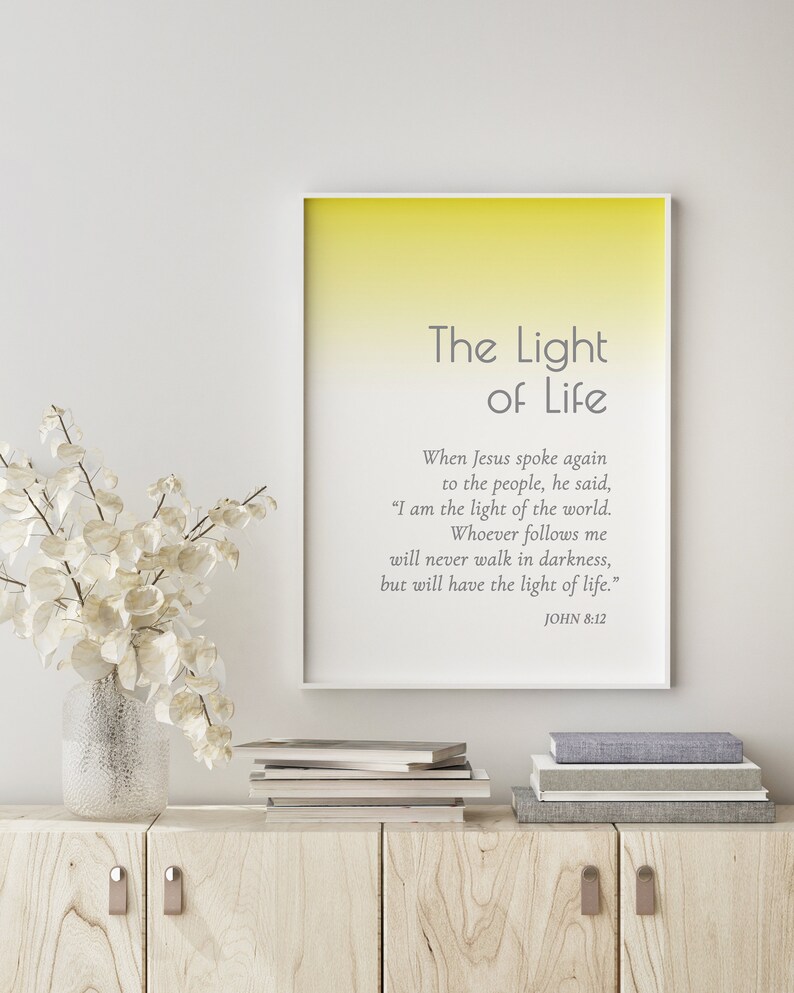 Light Print, Scripture Set of 2, Light Bible Verse Wall Art Set of 2 ...