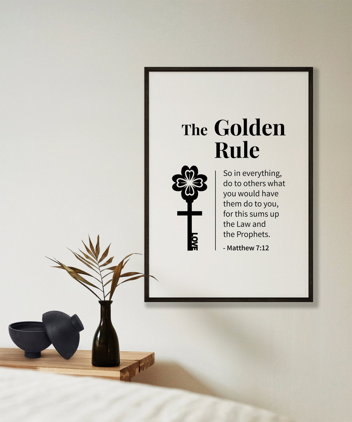 The Golden Rule, Bible Verse Wall Art, Matthew 7 12, Bible Quote Print ...